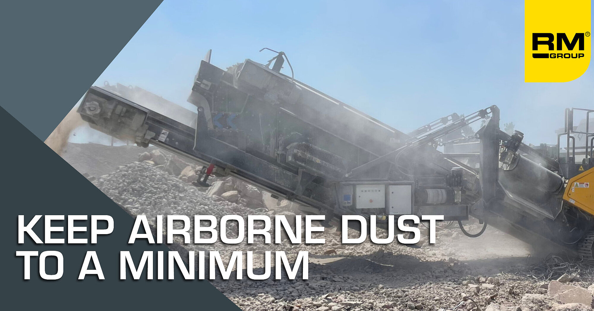 Dust Suppression System on Mobile Crushing Plants | RUBBLE MASTER